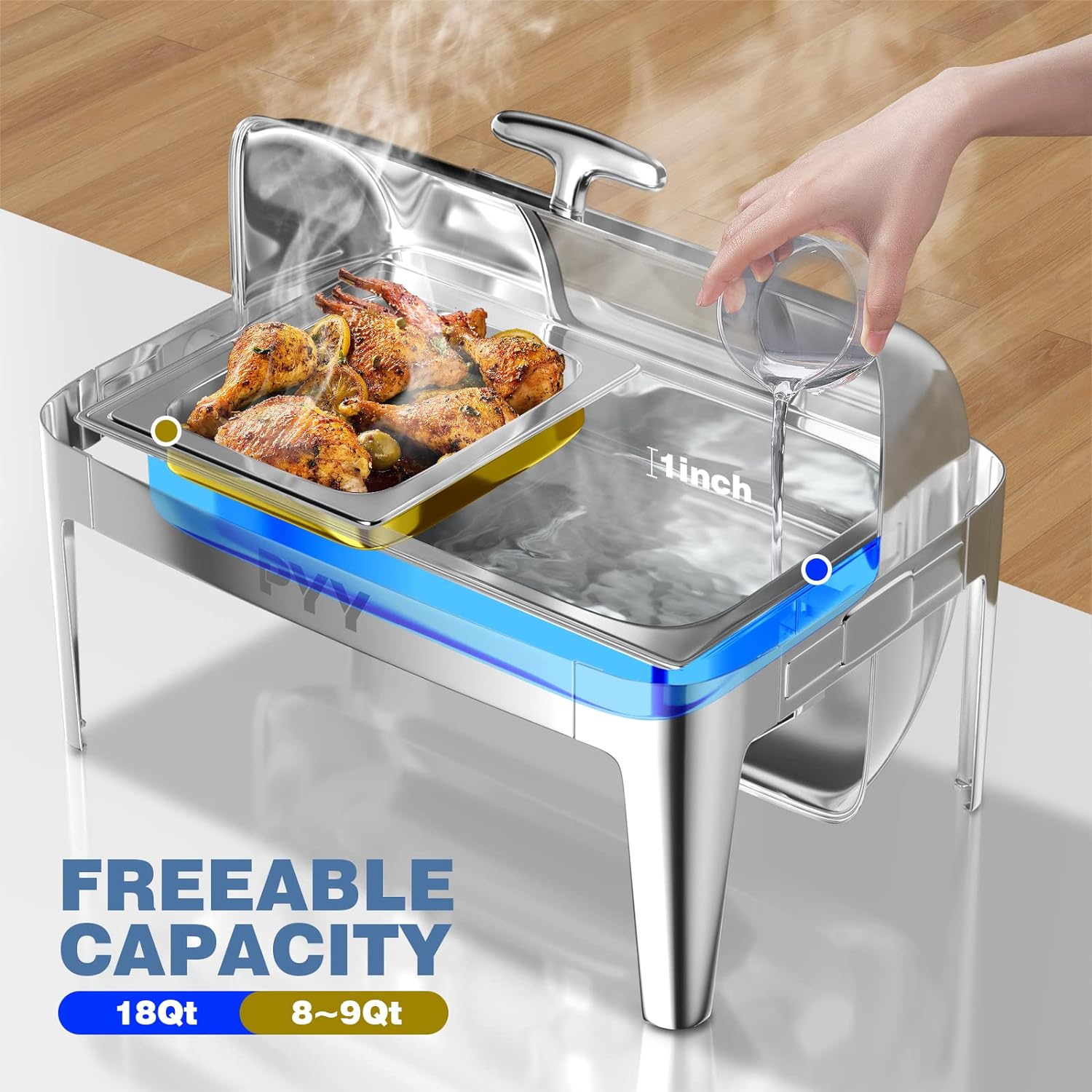 PYY Roll Top Chafing Dish Buffet Set Review - Hilo hawaii catering
